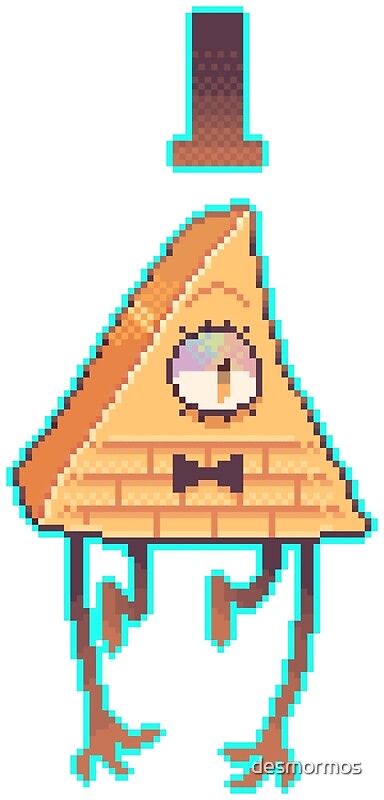 "Gravity Falls - Bill Cipher pixel" by desmormos | Redbubble