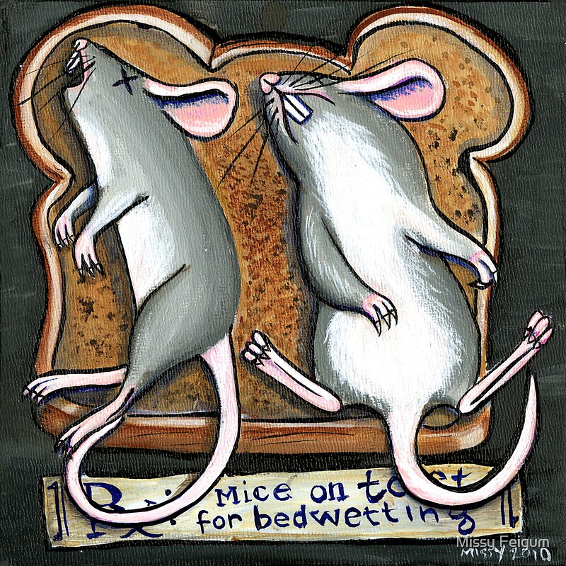 "Mice on Toast" by Missy Feigum | Redbubble