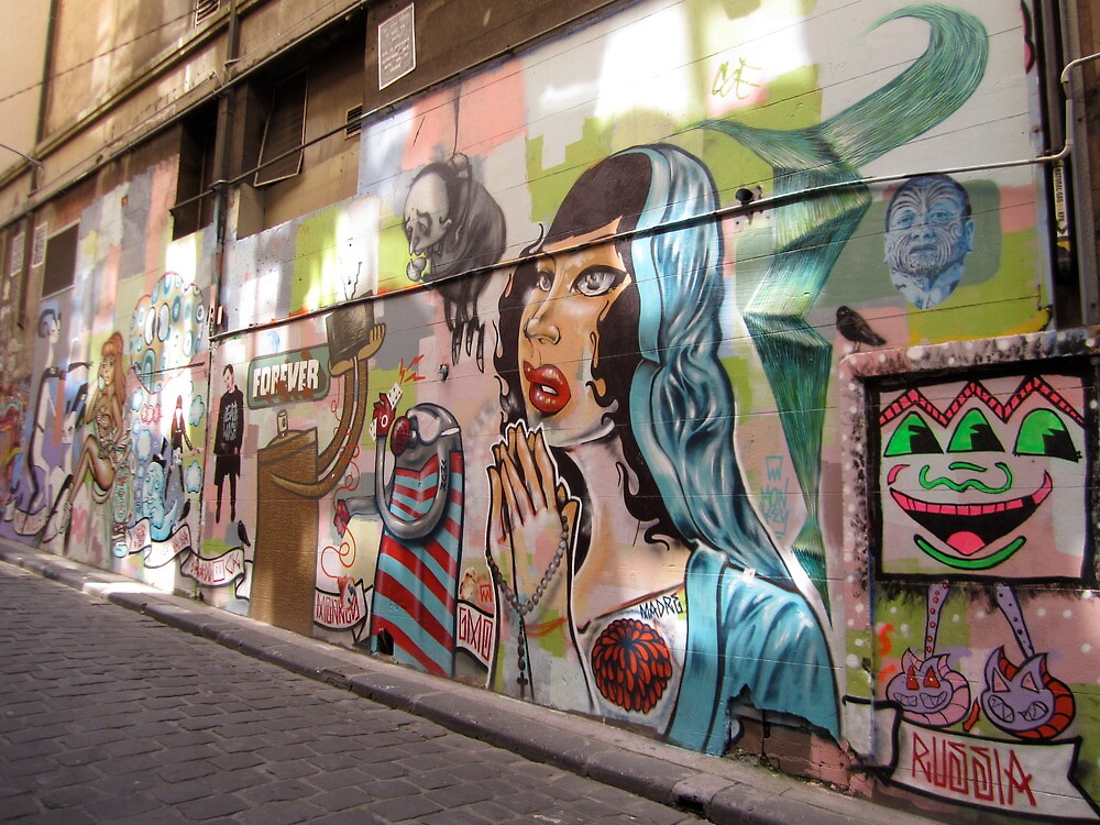 "Hosier Lane graffiti" by Adele Nash | Redbubble