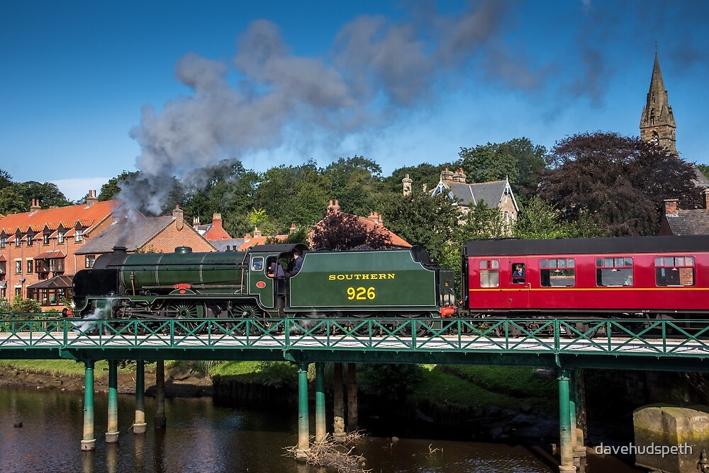"Steam Loco "Repton" at Ruswarp Bridge" by Dave Hudspeth | Redbubble