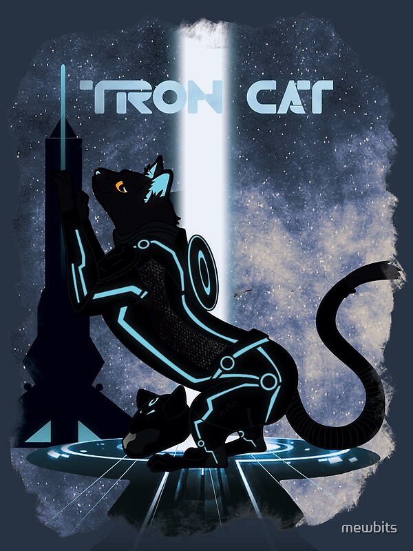 "Tron Cat" by mewbits | Redbubble