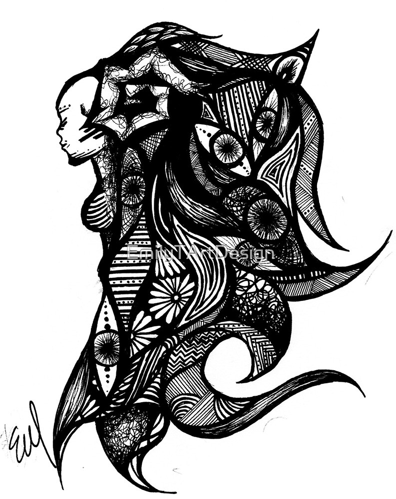 "Abstract Woman Design" by EmilyTArtDesign | Redbubble