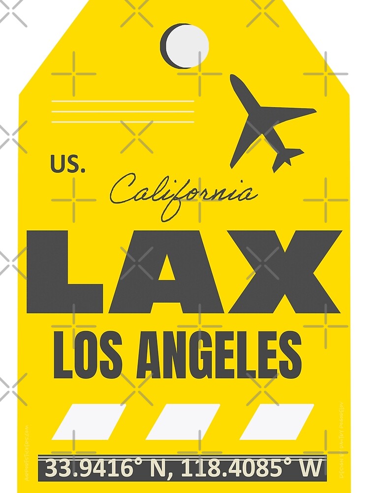 "Airport code sticker LAX yellow" by airportstickers K. G. | Redbubble