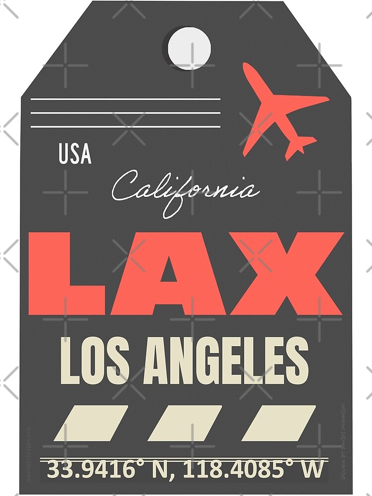 "Airport code sticker LAX Californian night" by airportstickers K. G ...