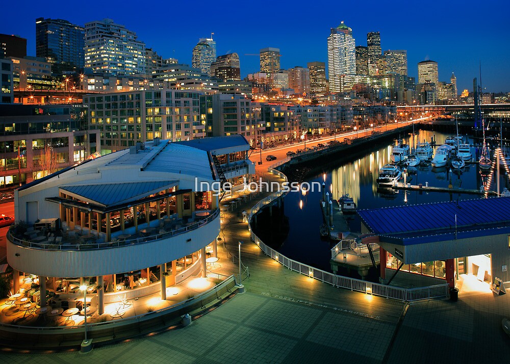 "Seattle Waterfront" by Inge Johnsson | Redbubble