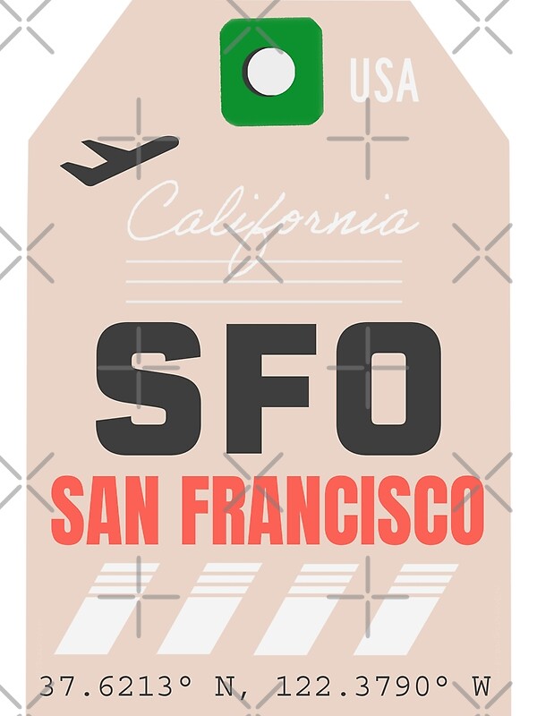 "Airport code SFO sticker San Francisco" by airportstickers K. G ...