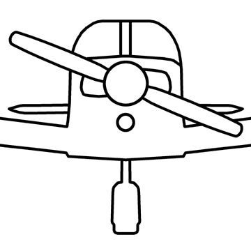 "Piper PA28 Cherokee light aircraft outline graphic (black)" Metal ...