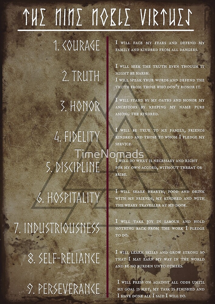 "The Nine Noble Virtues of the Norse| Asatru and Odinic rite" by ...