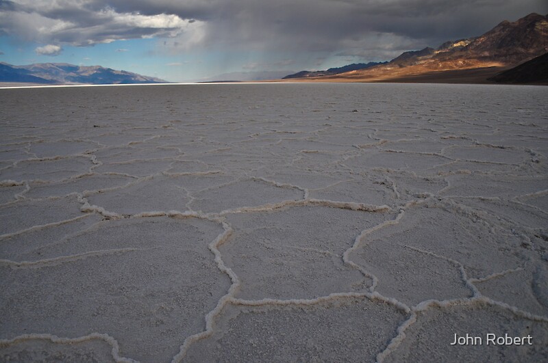 "Badwater, Death Valley Rain Fall" by John Robert | Redbubble