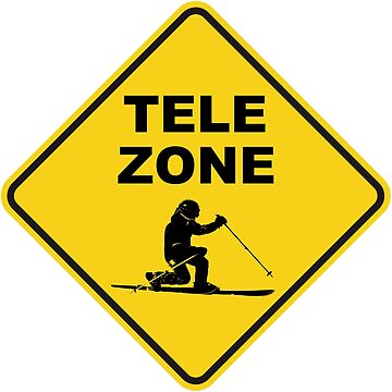 "Telemark Ski Zone Road Sign" Sticker for Sale by esskay | Redbubble