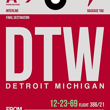 "Detroit Luggage Tag 2" Art Board Print for Sale by Irina March | Redbubble