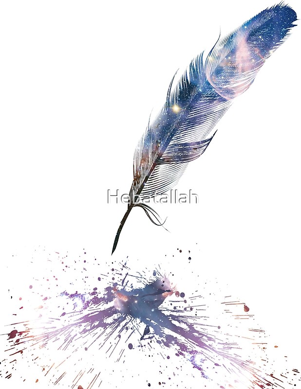 "Galaxy Feather" by Hebatallah | Redbubble