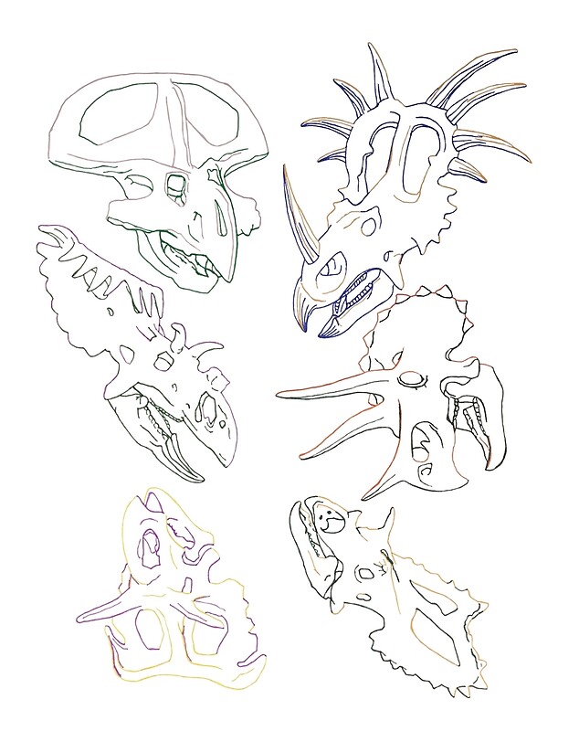 "Ceratopsians " by RaLiz | Redbubble