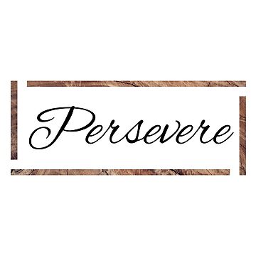 "Cursive Persevere Word Design" Art Board Print for Sale by ...