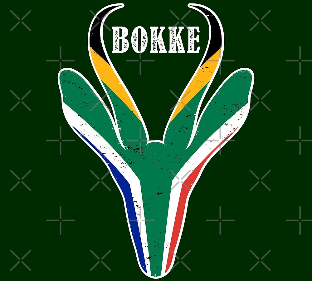 "Springbok Face Bokke South Africa Flag" by d247 | Redbubble