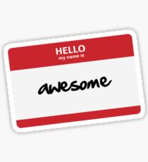 Funny Hello My Name: Stickers | Redbubble