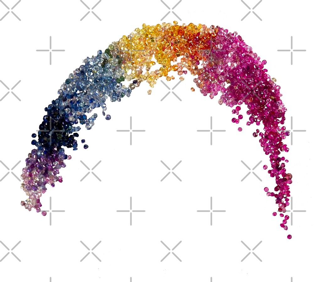 "A rainbow of sapphire and ruby gemstones" by darkydoors | Redbubble