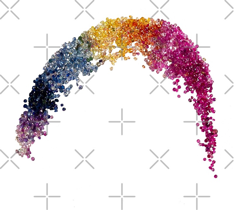 "A rainbow of sapphire and ruby gemstones" by darkydoors | Redbubble