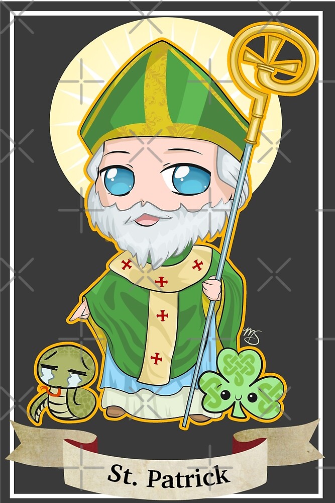 "Chibi St. Patrick" by Megasha | Redbubble