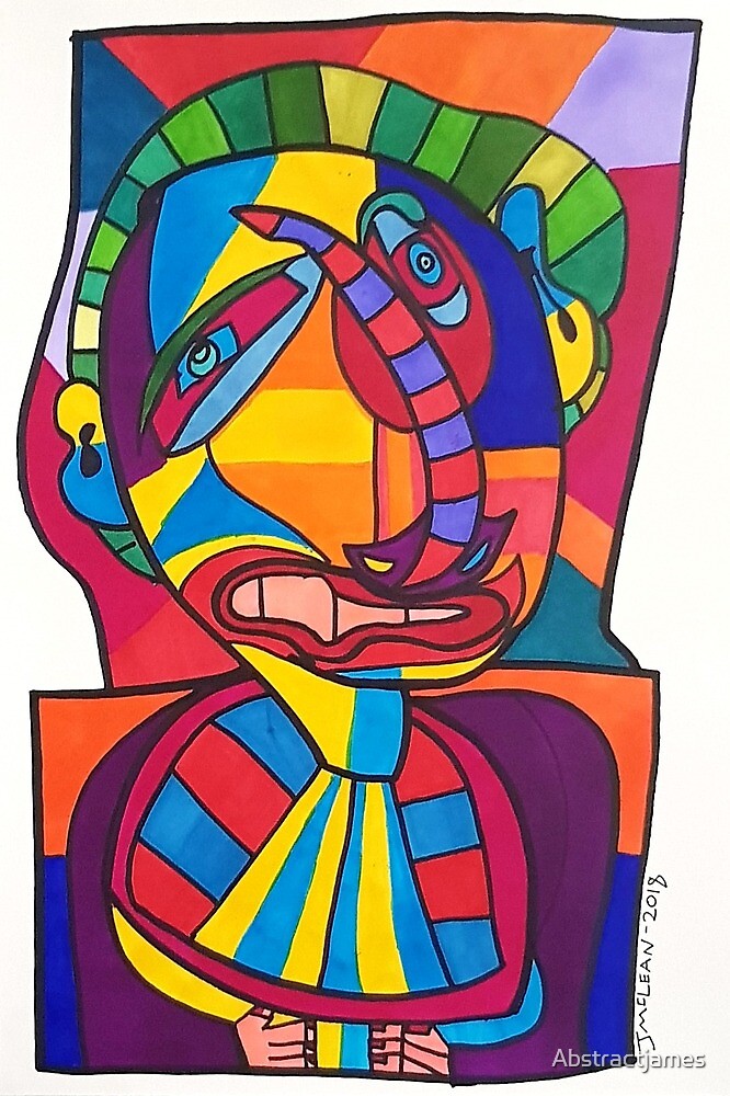 "Cubism street Art Character " by Abstractjames | Redbubble