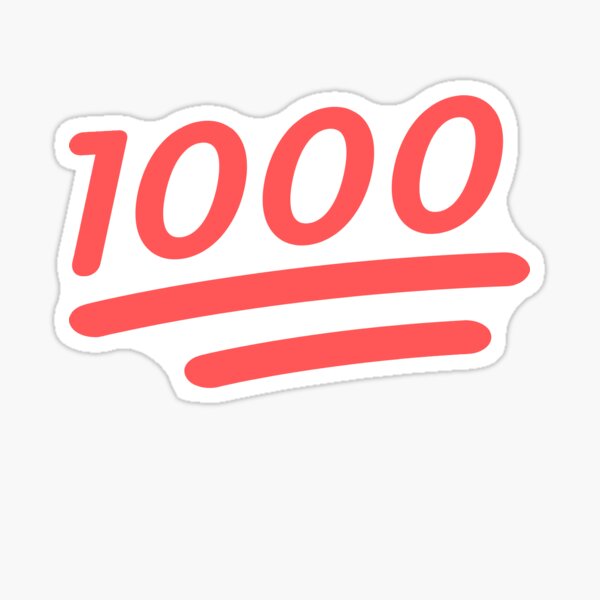 100 Points Emoji Stickers | Redbubble
