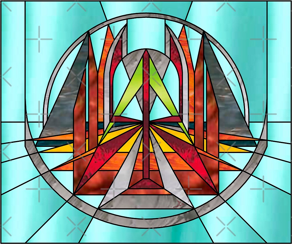 "C-03900 [stained glass pattern study]" by don quackenbush | Redbubble