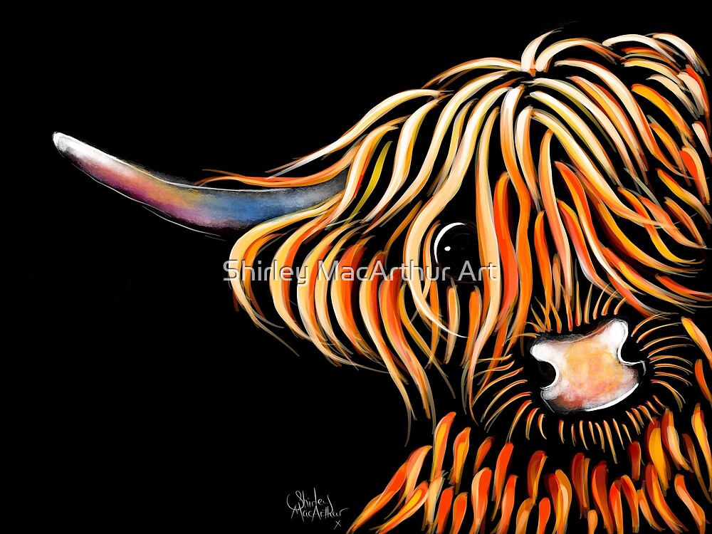 "HiGHLaND CoW PRiNT SCoTTiSH ' CHaRLie ' BY SHiRLeY MacARTHuR" by ...