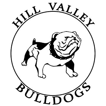 "Hill Valley Bulldogs!" Sticker for Sale by LordNeckbeard | Redbubble