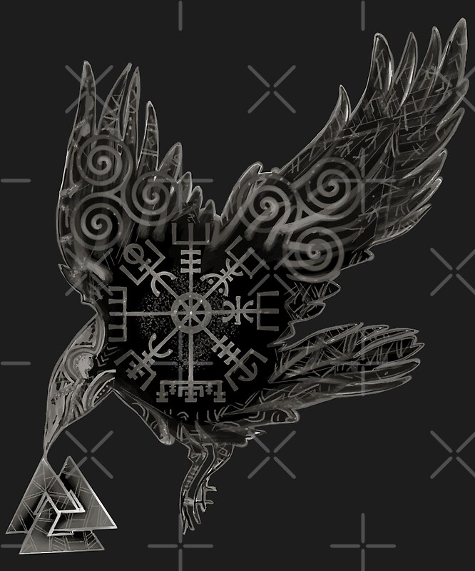 "Raven Rune Magic Symbols" by Desha001 | Redbubble