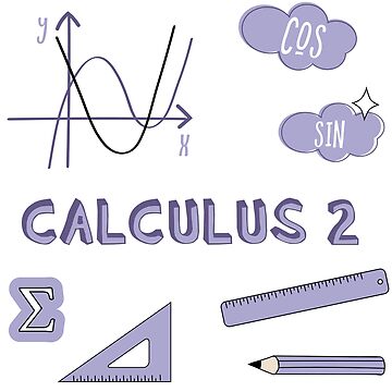 "Lilac Light Purple Calculus 2 Subject Sticker Pack" Sticker for Sale ...