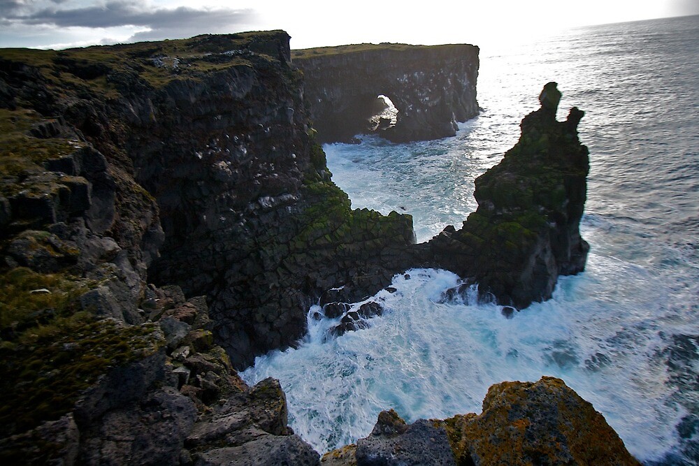 "Wild ocean - Sea cliffs near Stykkisholmur, Iceland" by Antony ...