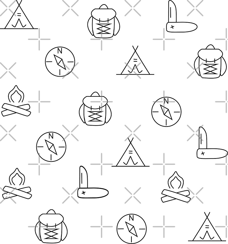 "Cool Hiking Pattern Design" by olivergraham | Redbubble