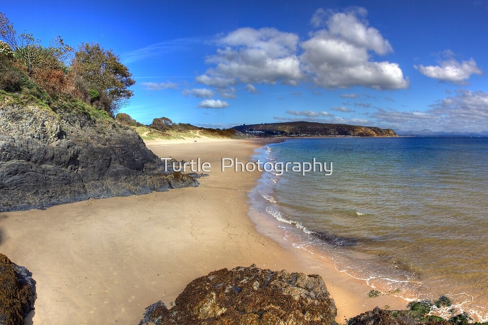 "Abersoch Warren beach from rocks" by Turtle Photography | Redbubble