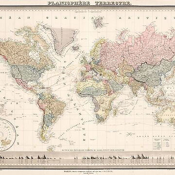 "Vintage Colorful Historical Rainbow World Map Boho" Poster for Sale by ...