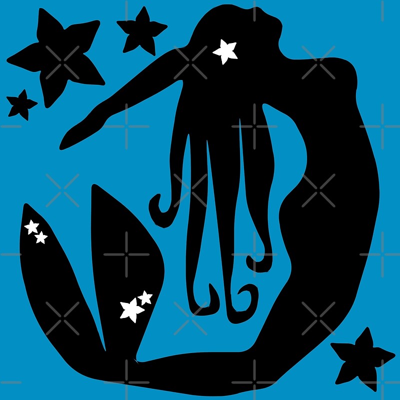 "Mermaid Reaching for the Stars" by Carrie Potter | Redbubble