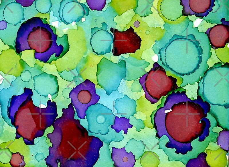 "Abstract Violets Alcohol Inks" by tinaschofield | Redbubble