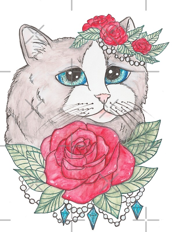 "Cute Cat artwork" by Jennifer Stedman | Redbubble