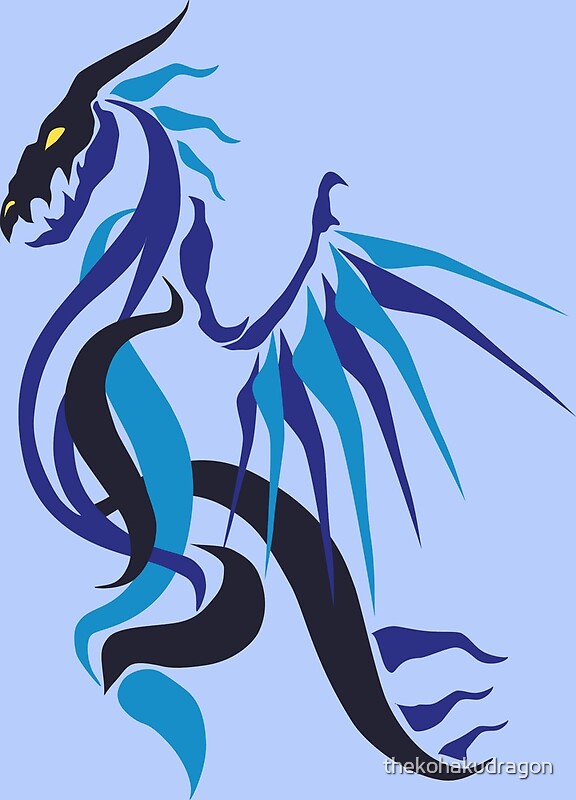 "Blue Dragon Flame" by thekohakudragon | Redbubble