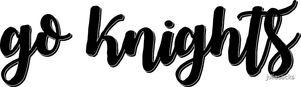 "go knights sticker" by juliasacks | Redbubble