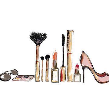 "Glam Makeup" Sticker for Sale by GlowinUp Shop | Redbubble