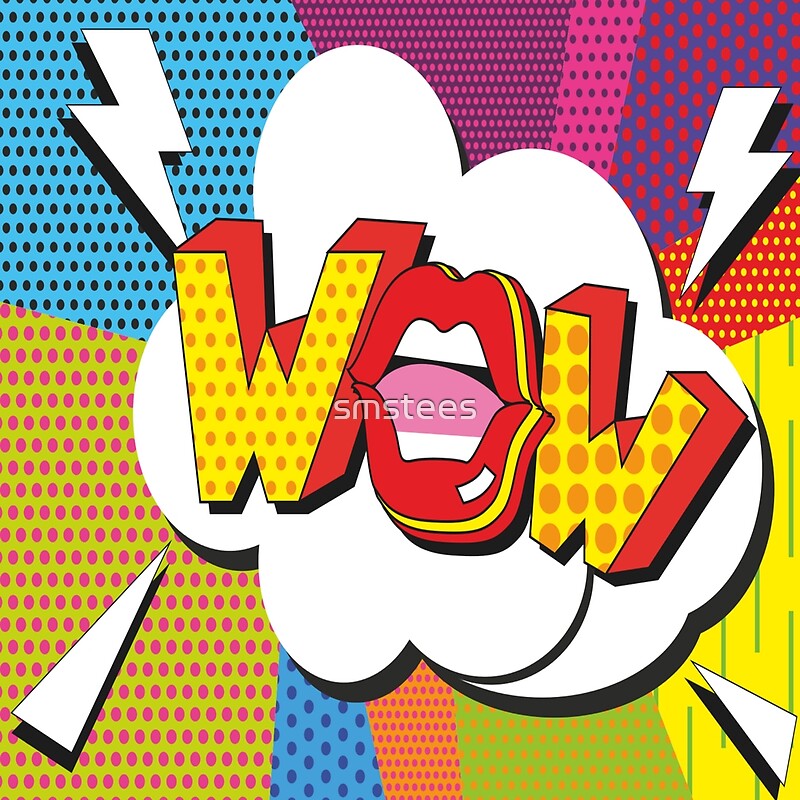 "1980's WOW Lips" by smstees | Redbubble