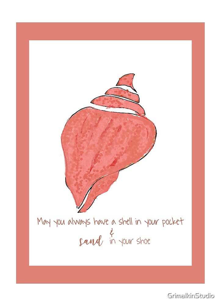 "Sea Shell Inspirational Card " by GrimalkinStudio | Redbubble