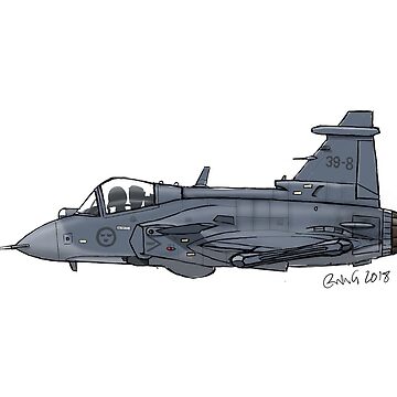 "Saab JAS 39E Gripen" Sticker for Sale by Erik Gustavsson | Redbubble