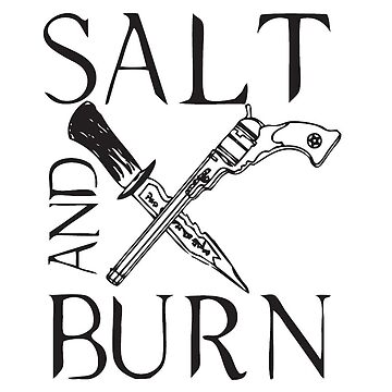 "Supernatural Salt & Burn" Sticker for Sale by BeardandGinger | Redbubble
