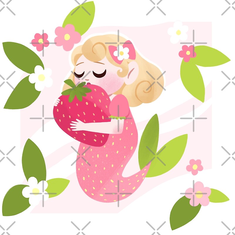 "Strawberry Mermaid" by lobomaravilha | Redbubble