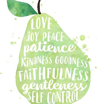 "Fruit of the spirit watercolor pear" Poster for Sale by SouthPrints ...