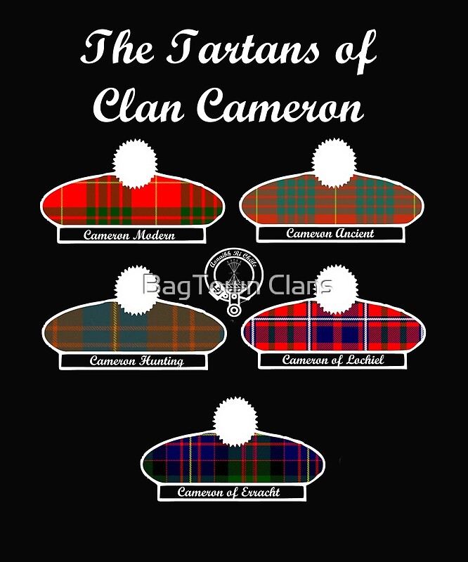"The Tartans of Clan Cameron" by BagTown Clans | Redbubble