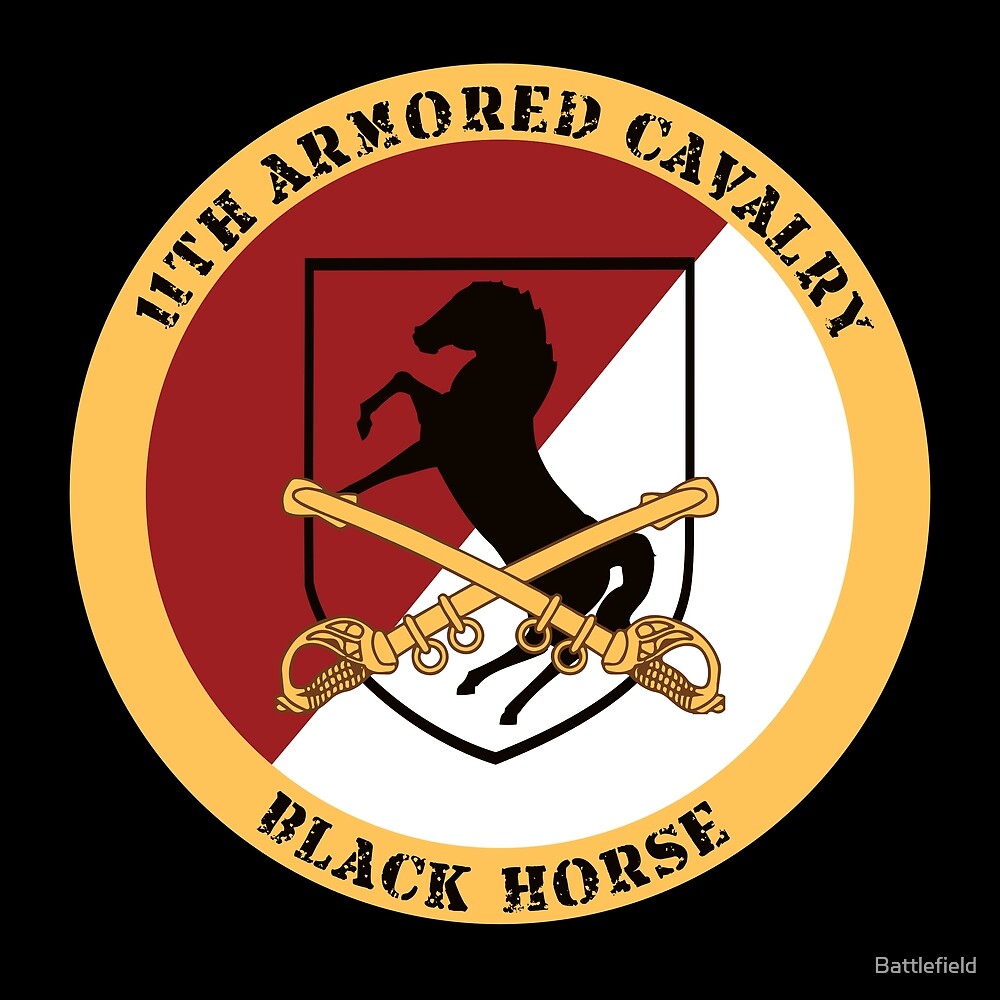 "11th Armored Cavalry Regiment Veterans ACR Gift Black Horse Badge US ...