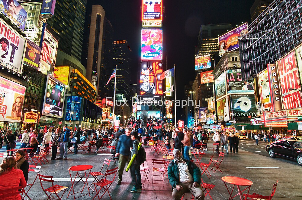 "Time Square at night HDR" by Flux Photography | Redbubble