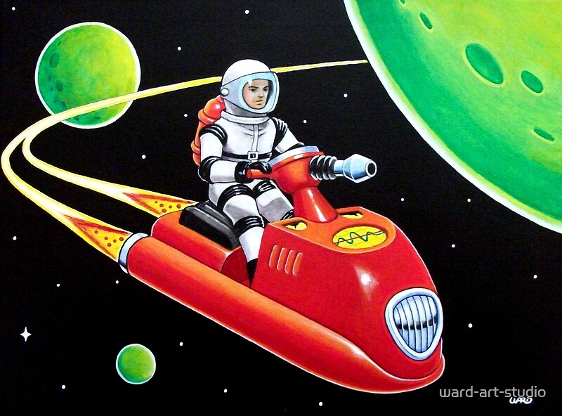 "SPACE SCOOTER" by ward-art-studio | Redbubble